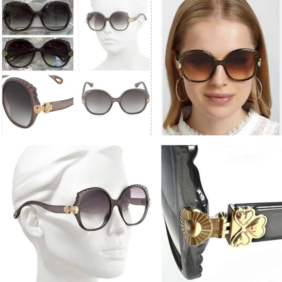 Chloe | Accessories | Chloe Scalloped Grey Transparent Sunnies With ...
